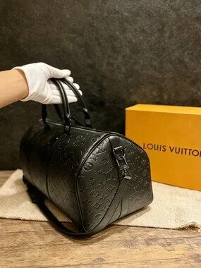 Louis Vuitton | Tops | Louis Vuitton Keepall 5 Monogram Shadow Leather ...